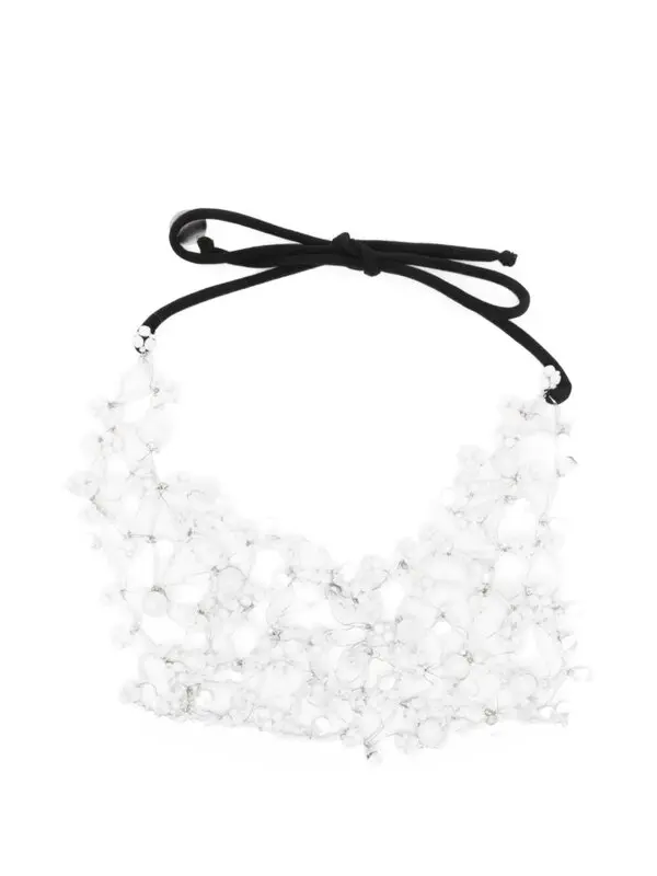 MARIA CALDERARA Coral Birds Necklace - White