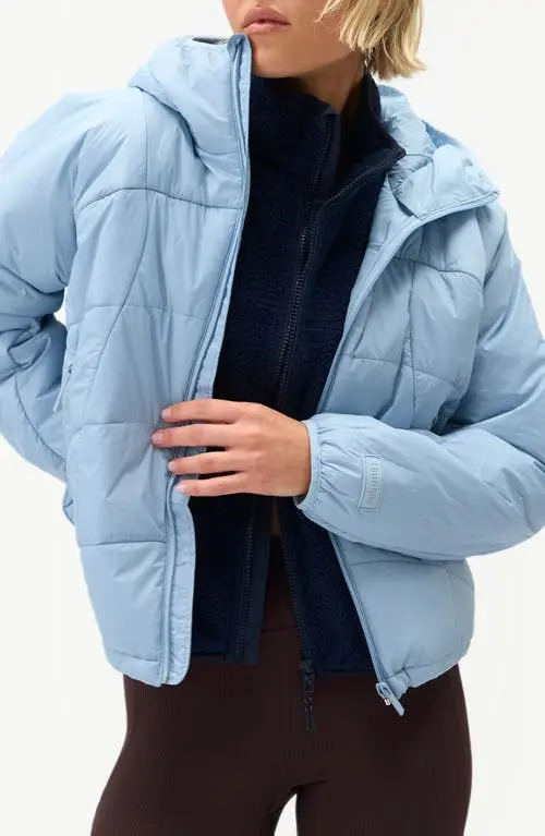 HALFDAYS Water Repellent Quilted Puffer Jacket - Blue Fog