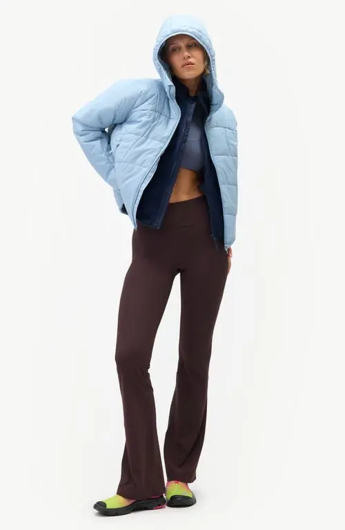 HALFDAYS Water Repellent Quilted Puffer Jacket - Blue Fog