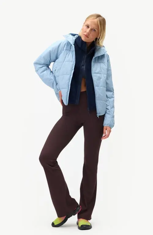 HALFDAYS Water Repellent Quilted Puffer Jacket - Blue Fog