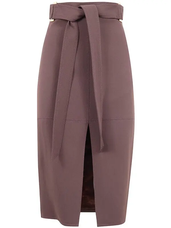 Elisabetta Franchi Midi Skirt With Tie Detail