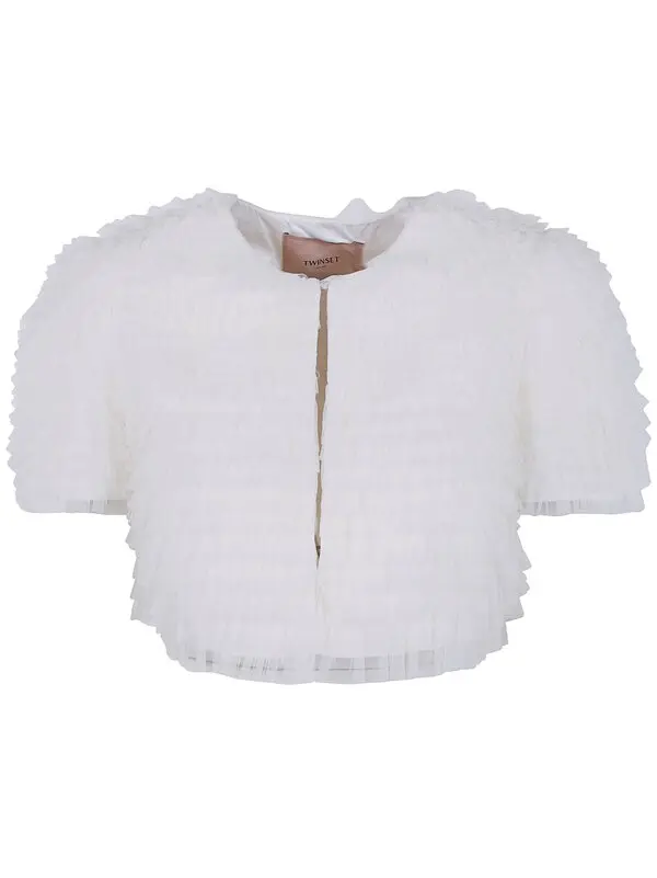 TWINSET Cropped Jacket - White