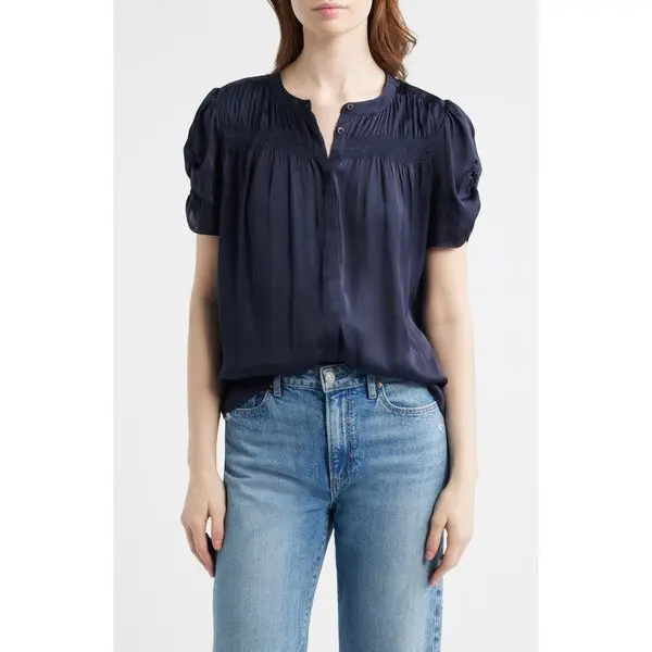 Paige Satin Button-up Shirt