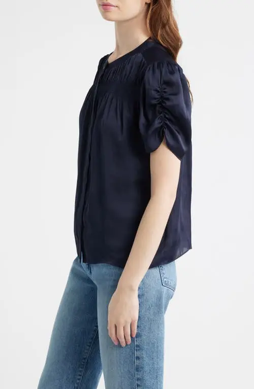 Paige Satin Button-up Shirt