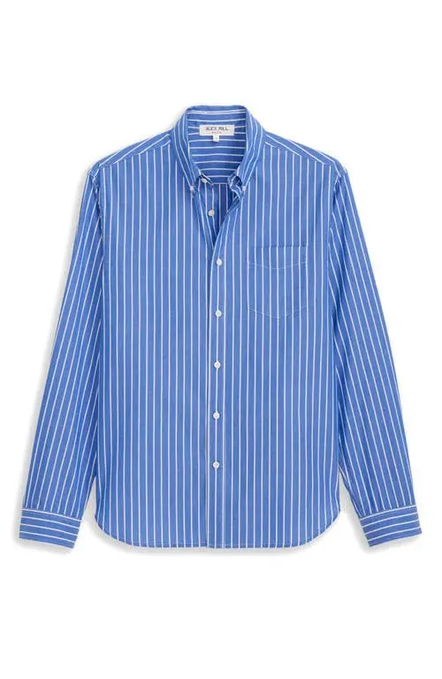 ALEX MILL Mill Thing Stripe Button-down Shirt - Blue/ivory