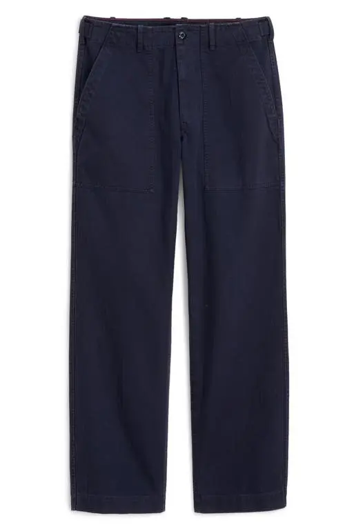ALEX MILL Cotton Herringbone Field Pants - Navy