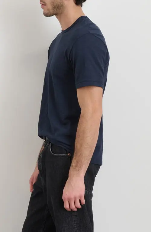 ALEX MILL Standard Heathered T-shirt - Navy
