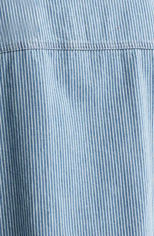Bernardo Stripe Denim Chore Jacket - Blue