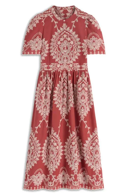 Boden Ivy Embroidered Midi Dress