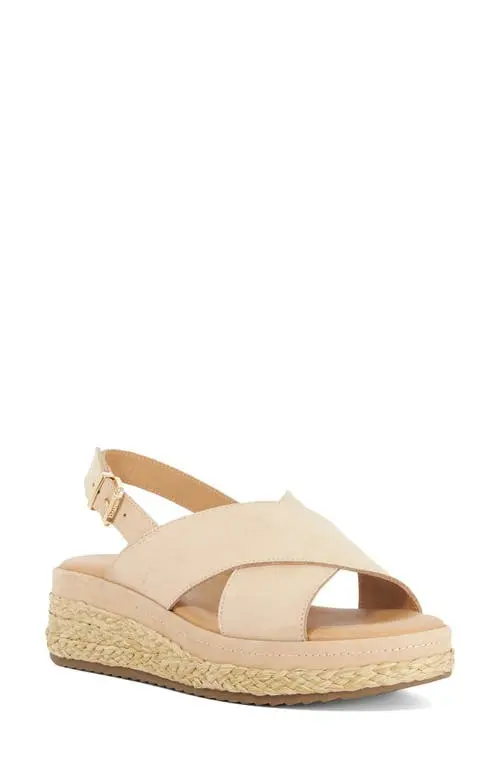 Dune London Kiya Slingback Platform Wedge Sandal - Blush