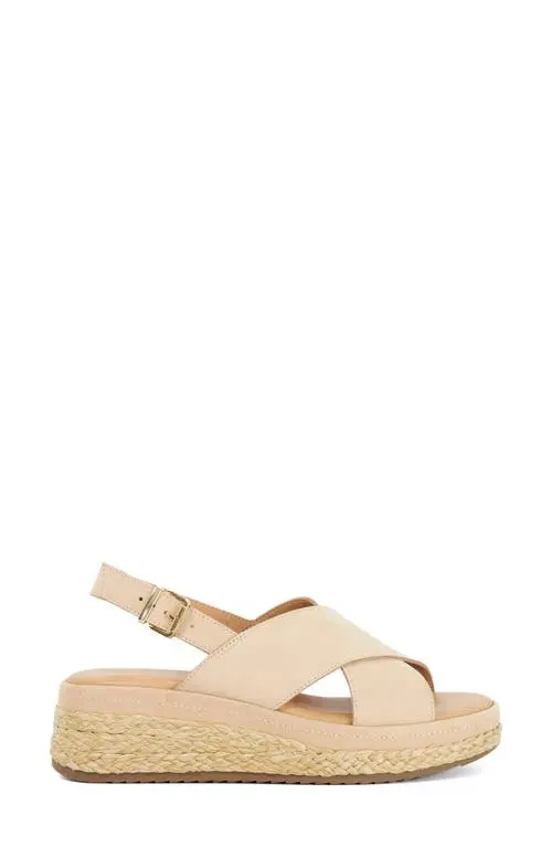 Dune London Kiya Slingback Platform Wedge Sandal - Blush
