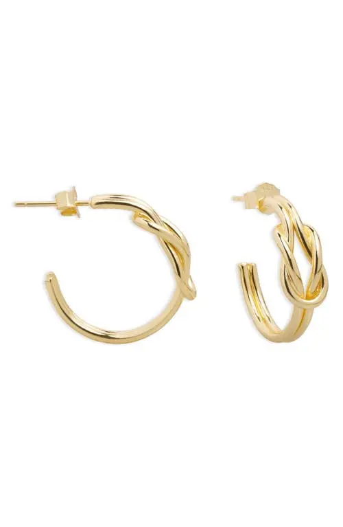 Argento Vivo Love Knot Hoop Earrings - Gold