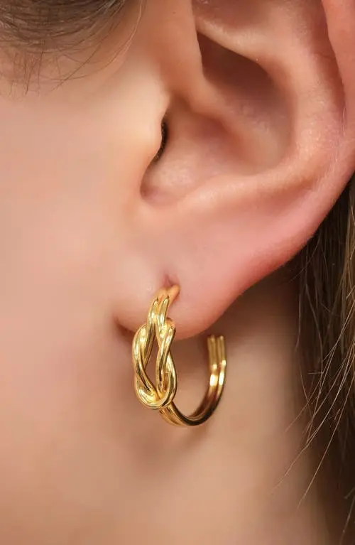 Argento Vivo Love Knot Hoop Earrings