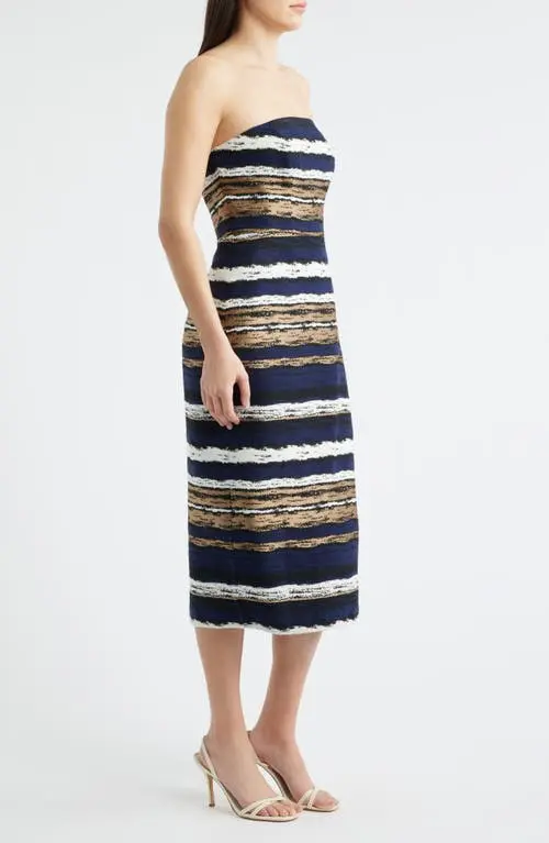 Sam Edelman Strapless Brocade Sheath Dress