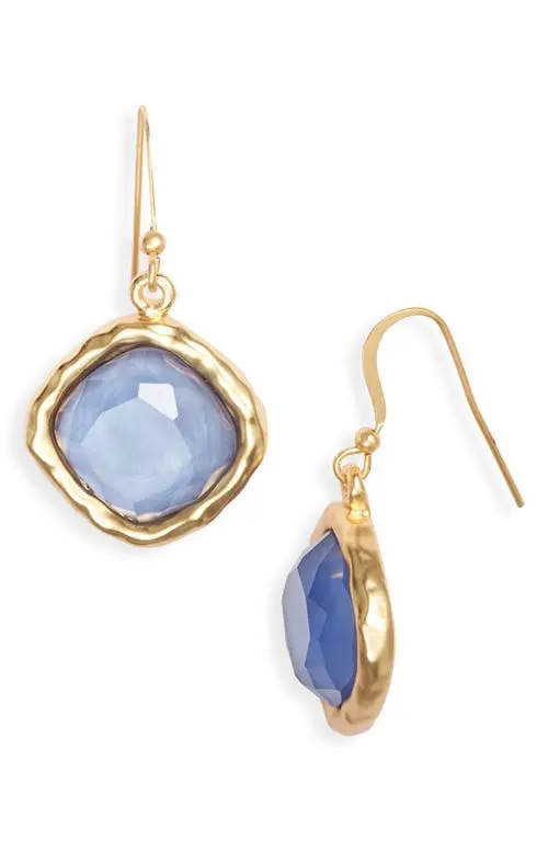 KARINE SULTAN Stone Drop Earrings - Gold/blue