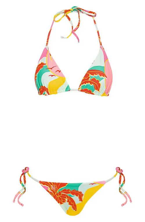 MAAJI Tropical Breeze Sunning Reversible Side Tie Bikini Bottoms - Open Red