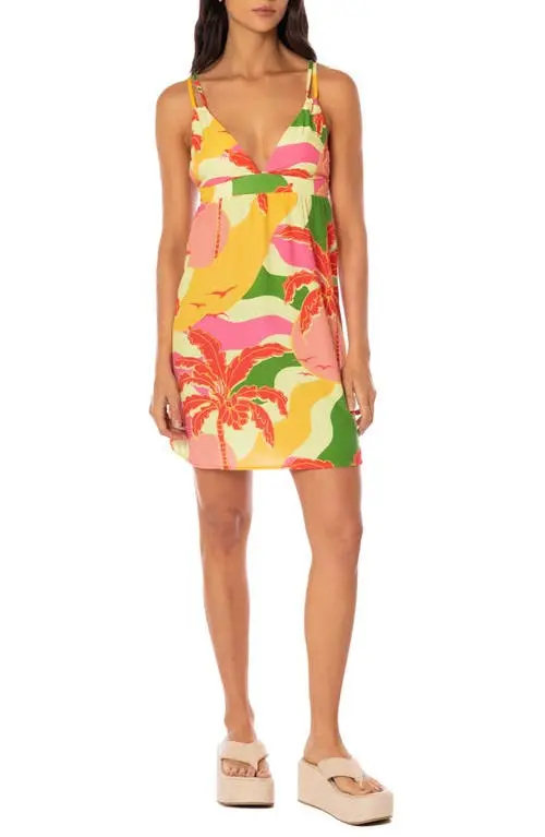 MAAJI Tropical Print Minidress - Open Red