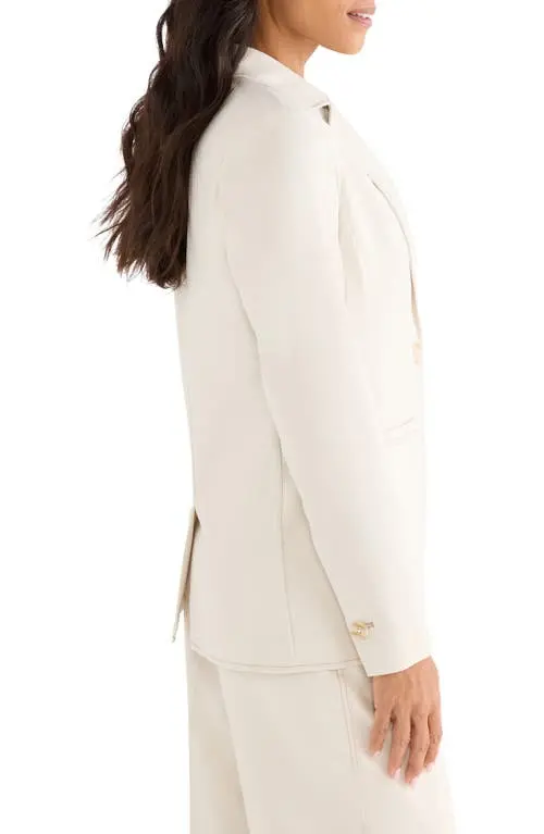 NIC+ZOE Topstitch Detail Stretch Blazer - Coconut