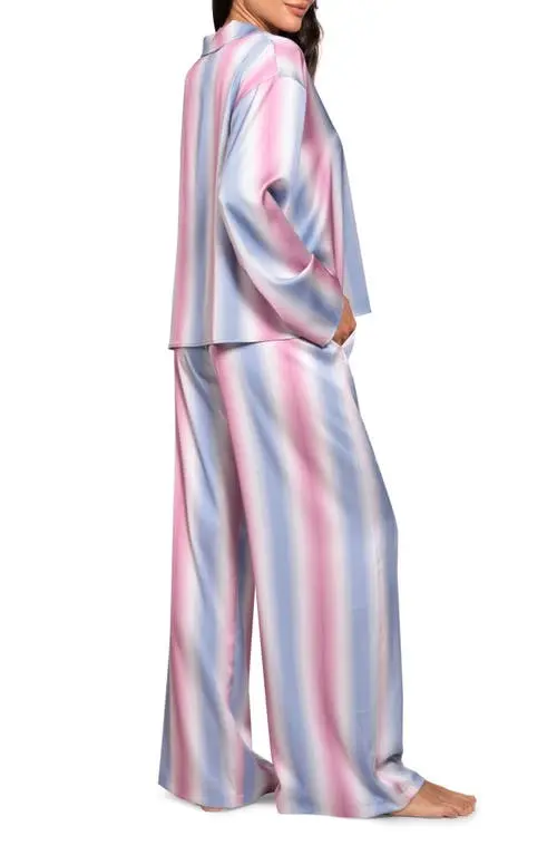 MIDNIGHT BAKERY Stripe Satin Pajamas