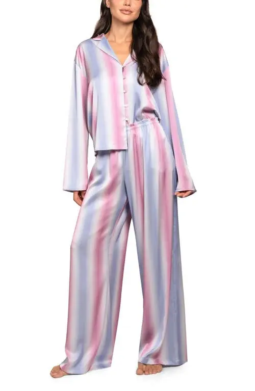 MIDNIGHT BAKERY Stripe Satin Pajamas