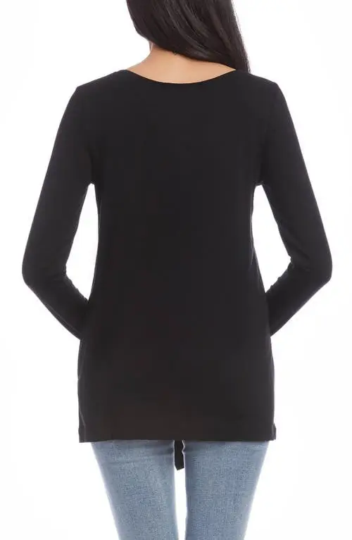 Karen Kane Studded Asymmetrical Hem Top
