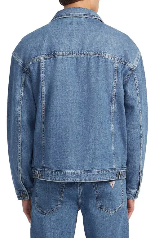 Guess Oversized Denim Trucker Jacket - Gam1