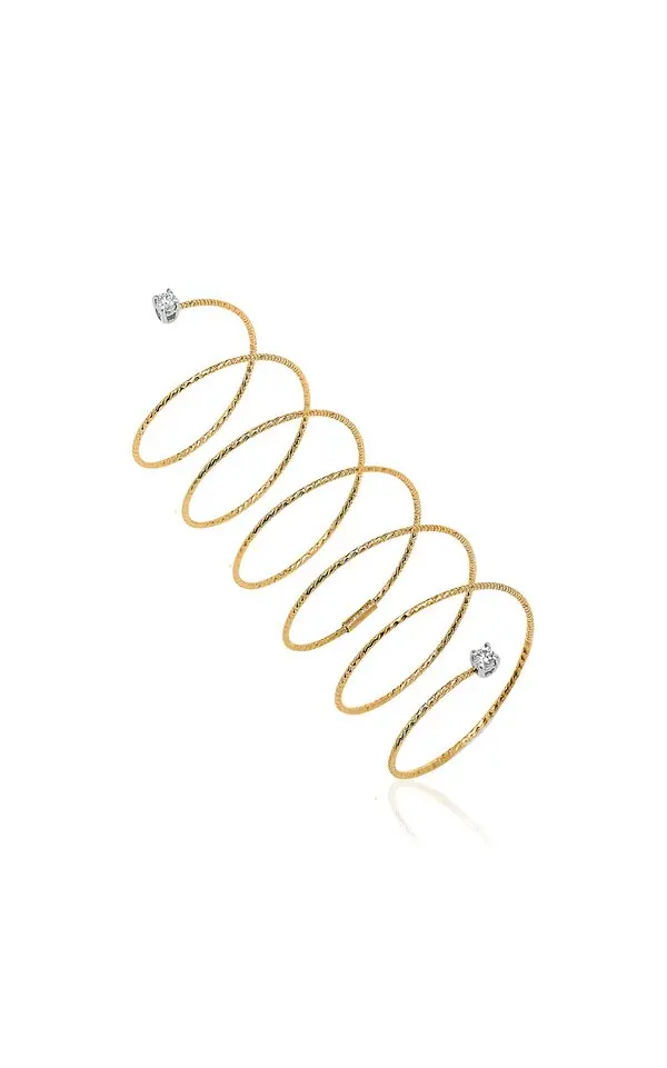 RITIQUE BY RITIKA ATWAL 18k Yellow And Titanium Spiral Ring With Diamond - Gold