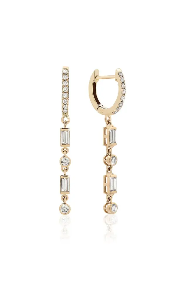 RITIQUE BY RITIKA ATWAL 18k Yellow Mini Mélange Diamond Drop Earrings - Gold