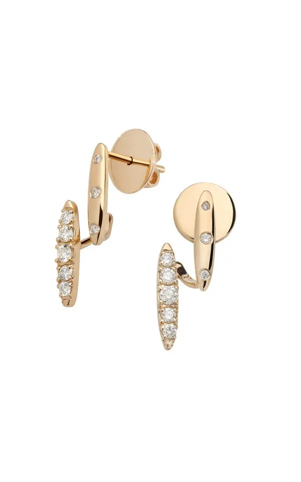 RITIQUE BY RITIKA ATWAL 18k Yellow Mini Mélange Double Bar Stud Earrings - Gold