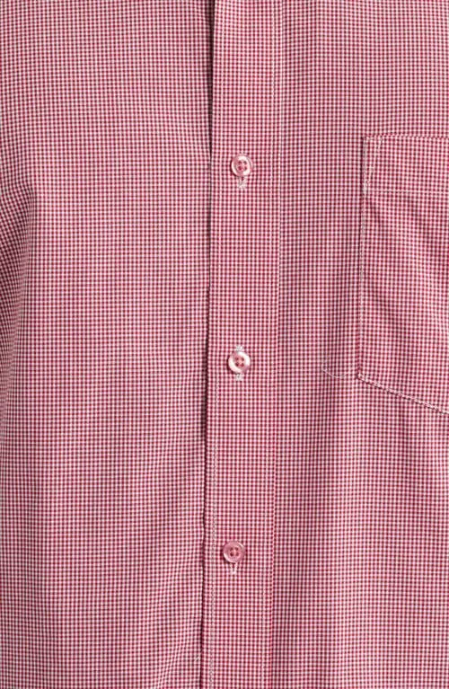 EAGLE Regular Fit Gingham Check Cotton Button-down Shirt - Red