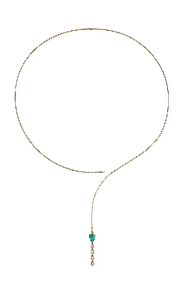 RITIQUE BY RITIKA ATWAL 18k Yellow Emerald And Diamond Necklace - Gold