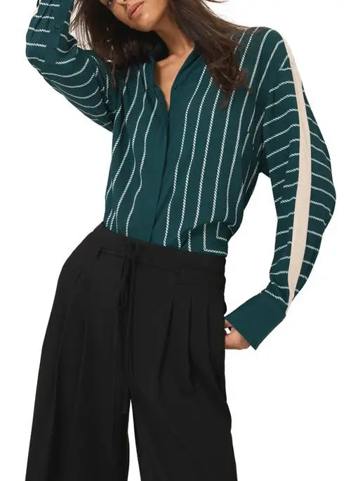 Mint Velvet Striped Button-front Shirt