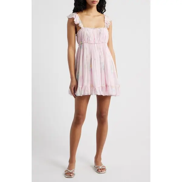 LoveShackFancy Zanira Babydoll Mini Dress