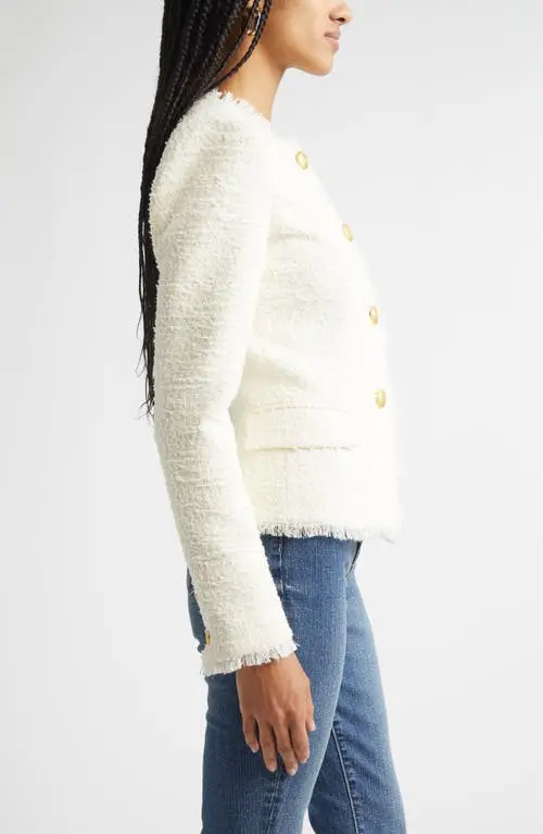 L'Agence Nerina Fringe Bouclé Jacket