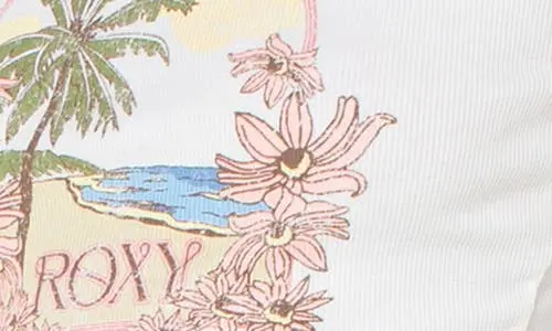 Roxy Beach Day Crop Graphic T-shirt