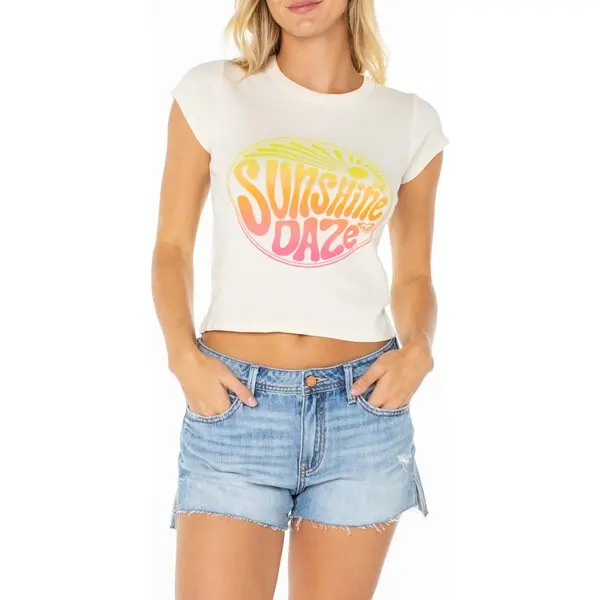 Roxy Sunshine Daze '90s Graphic Baby Tee - Dew