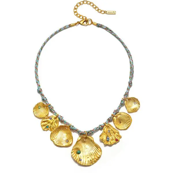 Sequin Mallorca Layered Necklace - Multi/gold