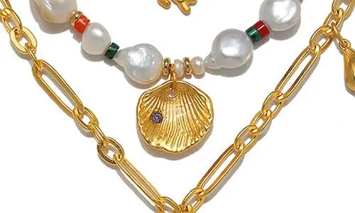 Sequin Formentera Freshwater Pearl Layered Necklace