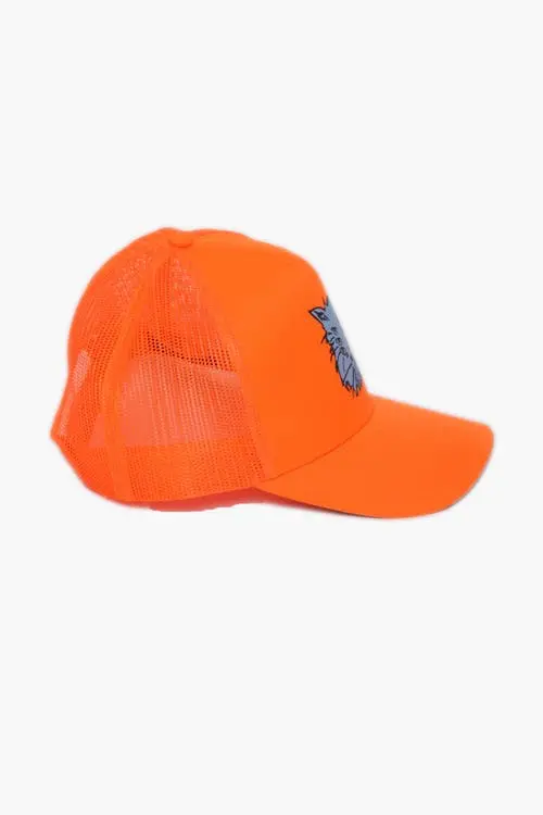 THE CELECT Abstract Cat Head Trucker Cap - Orange