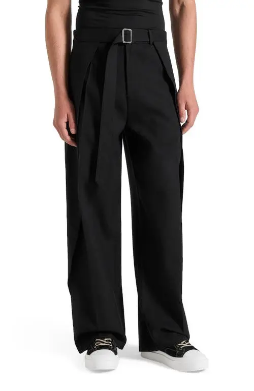 Manière De Voir Charles Wide Fit Wrap Leg Tailored Trousers