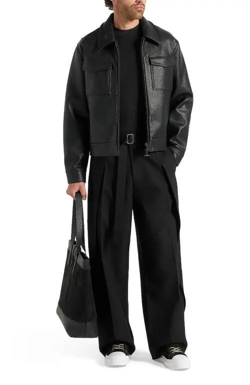 Manière De Voir Charles Wide Fit Wrap Leg Tailored Trousers