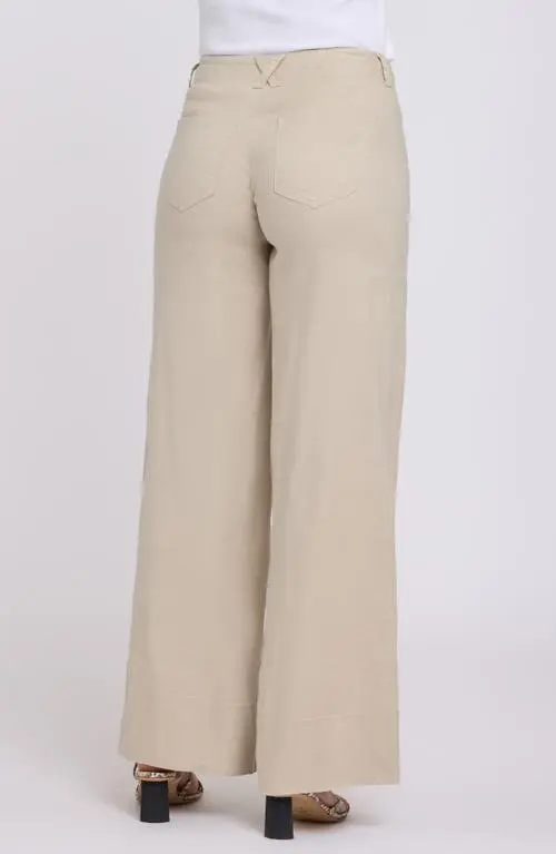 NYDJ Linen Blend Wide Leg Pants - Feather