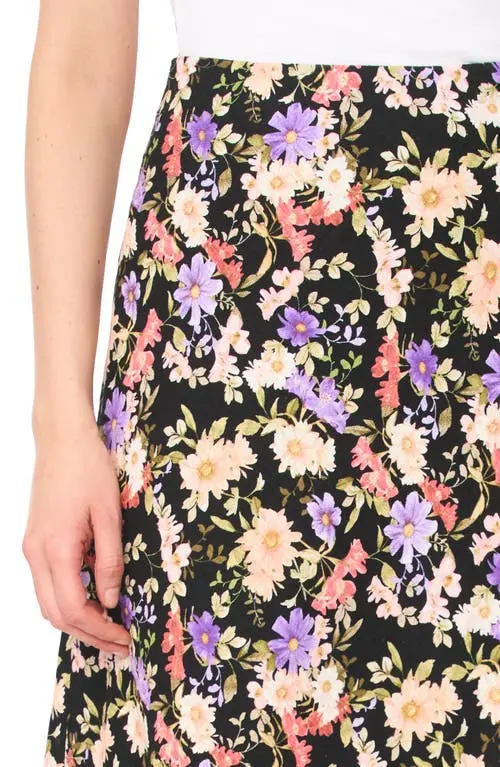 CECE DUPRAZ Bias Cut Satin Midi Skirt - Rich Black