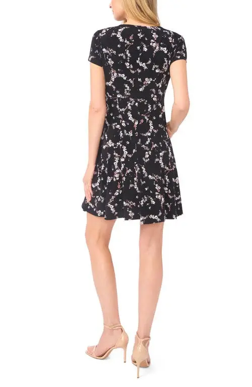CECE DUPRAZ Floral Print A-line Mini Dress