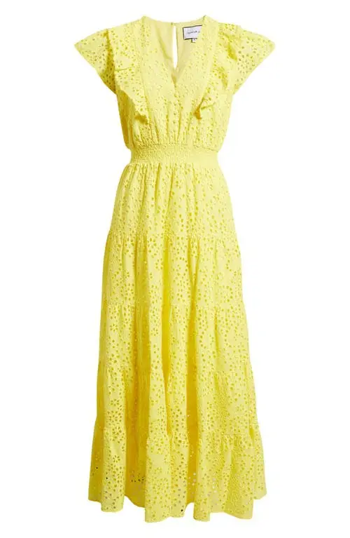 LAYERED WITH LOVE Eyelet Maxi Dress