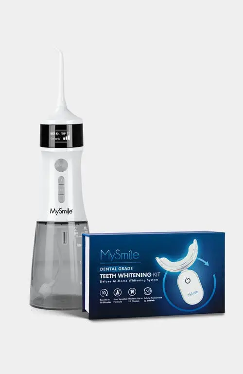 MYSMILE Everyday Smile Bundlewater Flosser And Teeth Whitening Kit - White