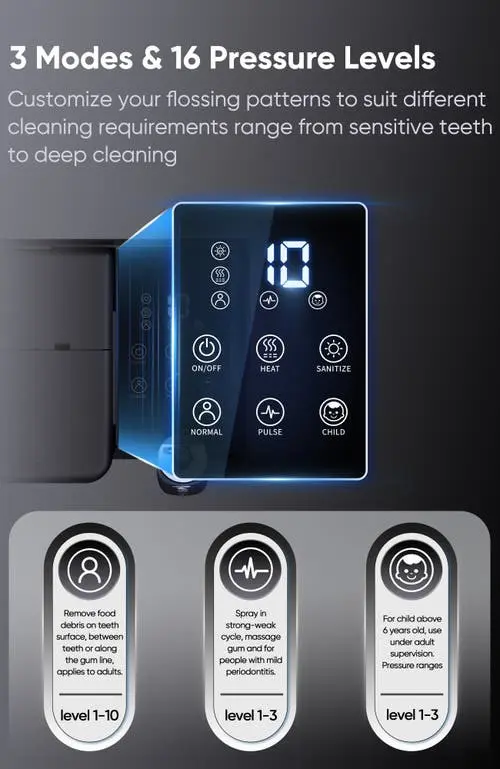 MYSMILE Lp233 Pro Uvc Countertop Water Flosser With Dy156 Essential Electric Toothbrush Bundle