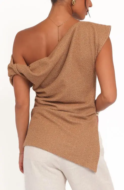 PETAL & PUP Selma One-shoulder Knit Top