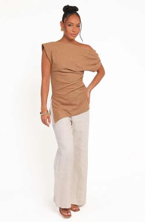 PETAL & PUP Selma One-shoulder Knit Top