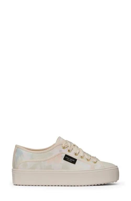 Kate Spade New York Sam Icon Platform Sneaker - Beige Multi